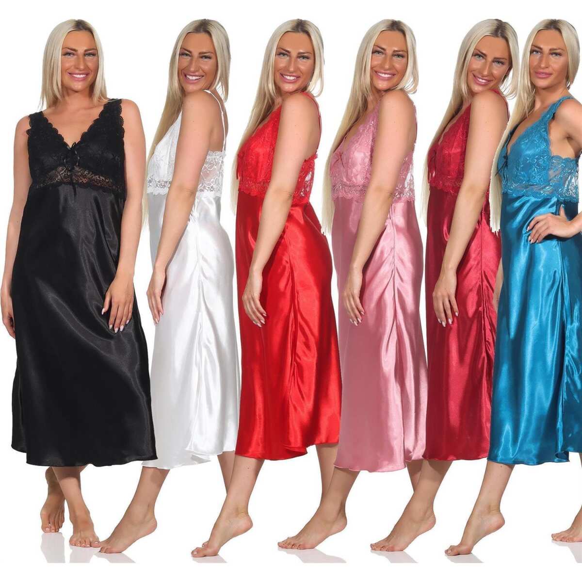 Damen kurzes Negligé Nachtwäsche Nachtkleid Reizwäsche mit Spitze Gr ...